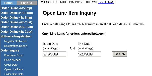 Open Line Items