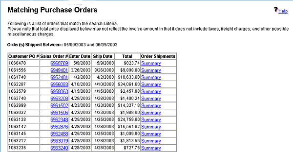 Tracking Shipments